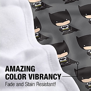 LOGOVISION Batman Lightweight Baby Blanket, 30"X40", Cute Chibi Character Pattern Unisex for Infants Girls & Boys