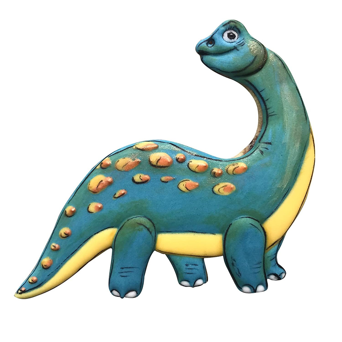 LILIAO Dinosaur Brontosaurus Cookie Cutter for Kids Birthday Party - 4.3 x 4 inches - Dino Biscuit and Fondant Cutters - Stainless Steel