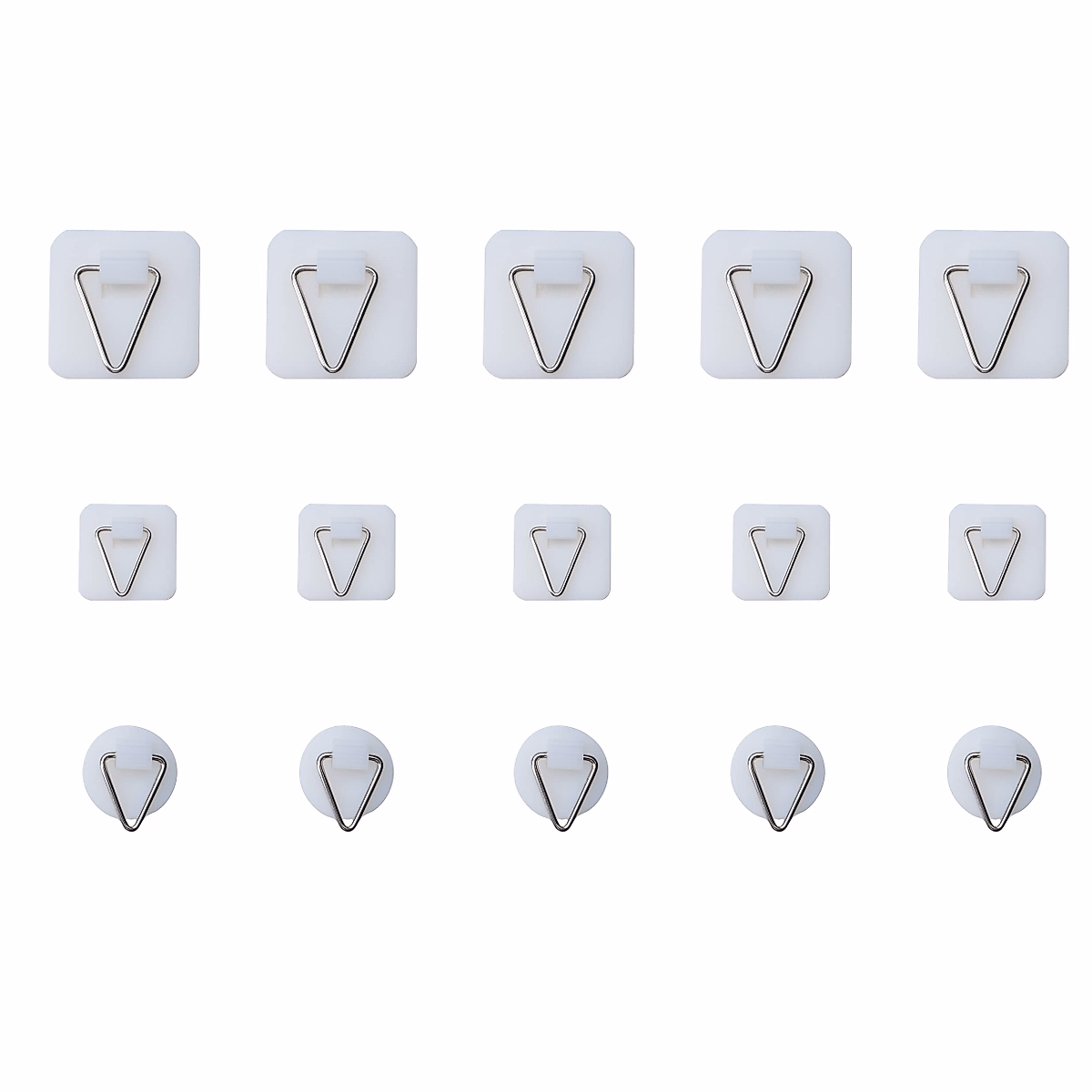 Ruwado 15 Pcs Plate Hanger Invisible Self Adhesive Square Round Wall Dishes Hook Holders for Bathroom Kitchen Office Pictures Photo Frame Wall Art Décor Supplies (15 Pcs)