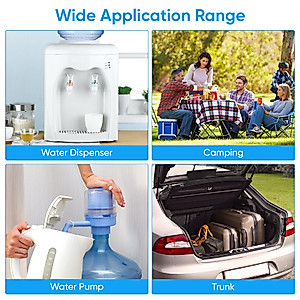 INOOMP 2 Pieces Water Bottle Water Jug Round Plastic Water Bottle with Handle Reusable Leak Proof Water Bottle for Gym Sports Office Daily Cold Liquids Drinking Use, Blue (1 Gallon)