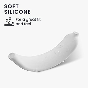 kwmobile Silicone Headband and Ear Pads Cover Set Compatible with Apple Airpods Max - Covers - White/Black