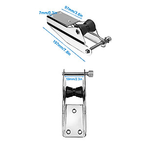 Anchor Roller Stainless Steel,7.88in Anchor Roller Fixed Bracket 316 Stainless Steel Marine Boat Docking Hardware Accessories
