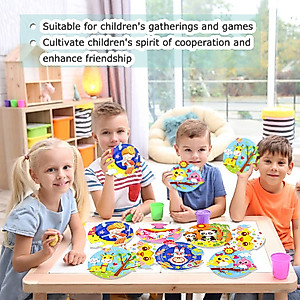 JUYEE Craft Kits for Kids Ages 4-8 with Stickers and Paper Plates,10 Packs Animal Paper Plate Sticker for Craft Parties, Groups and Kindergarten for Boys and Girls