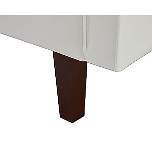 NAHMEY 74" Sleeper Sofa Couch Bed Convertible Sofa, Faux Leather Linen Folding Sofa Bed, Sleeper Couch with Wooden Legs for Living Room, Bedroom