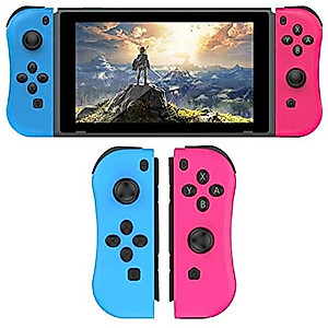 OMKARSY NS Switch Joy Pad Controllers - Left and Right Controllers Compatible with Nintendo Switch as a Joy Con Controller Replacement - Red/Blue