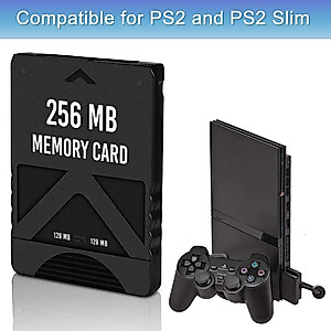 PS2 Memory Card, Memory Card High Speed for Sony 2 PS2 Games Accessories?High Speed Game Memory Card (256M)