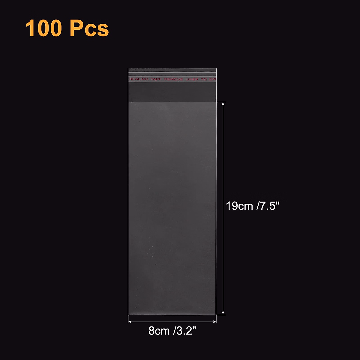 uxcell 100Pcs Clear Cello Bags, 3" x 7" Plastic Self Sealing OPP Cello Treat Bags Cello Poly Bags for Packing Cookies Candy Jewelry Gifts, Clear