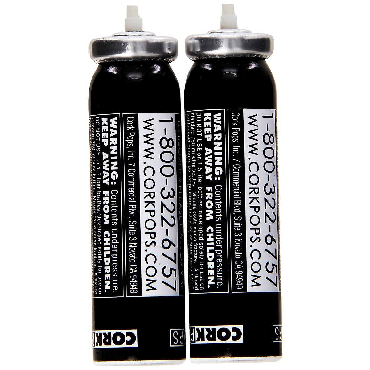 Cork Pops Refill Cartridges – Eco-Friendly, Low-Pressure, Fits All Cork Pops Models, Opens 60-80 Bottles Each, 6 Refills