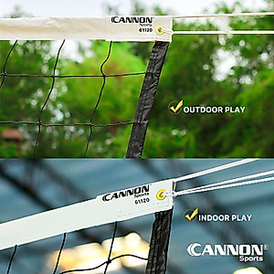 Cannon Sports Volleyball Net - Indoor/Outdoor for Competition, Backyard, Gymnasium Training, & Beach Play (32 FT)