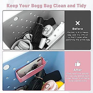DGLOZE 2PCS Organizer Holder for Bogg Bag, Accessories for Bogg Bags Compatible with Bogg Bag Original, Insert Organizer Holder Compatible with Bogg Bag (Pink)
