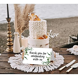 Place Cards 3.5 x 4 Inch Tented Blank Table Cards Greenery Place Cards for Wedding or Party Name Cards for Table Setting Reserved Seating Dinner Place Cards Seating Place Cards for Tables,100 Pcs