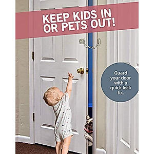 Jack N’ Drill Chain Door Guard with Lock - 2 Pack Chain Lock Door Guard, Sturdy & Rust-Resistant Steel Chain Locks for Inside Door and Extra Front Door Lock, 100% Child Safe (Silver Satin Nickel)