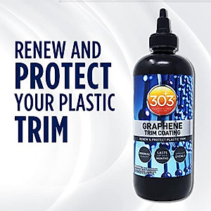 303 Products Graphene Trim Coating – Hydrophobic Graphene Coating – UV Protectant Coating – 6 Months of Protection – Darkens and Renews Plastic Trim – Non-Greasy – 8 Oz (30249)