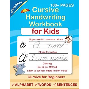 Cursive Handwriting Workbook For Kids: Cursive for beginners workbook. Cursive letter tracing book. Cursive writing practice book to learn writing in cursive