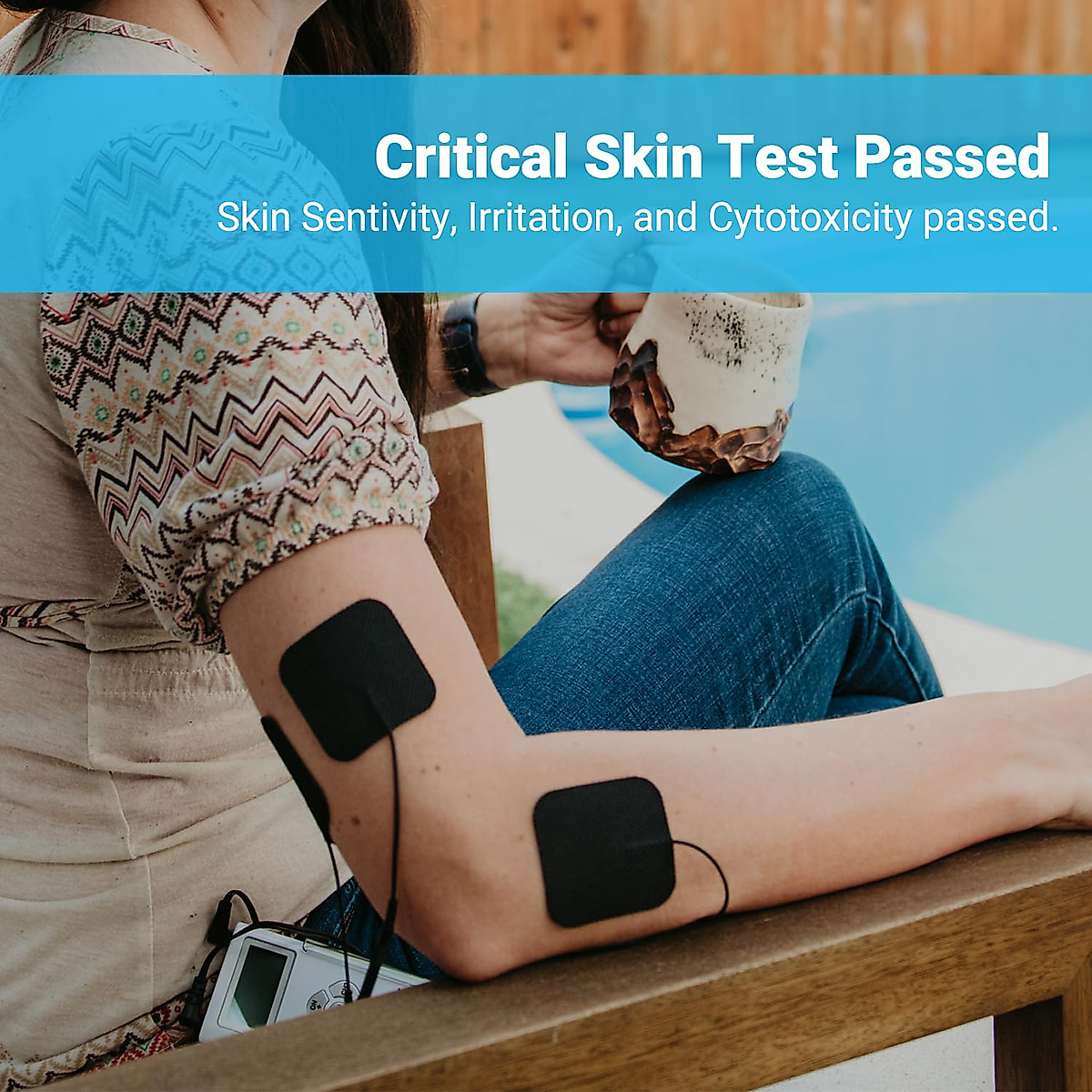 iReliev Electrode Value Pack TENS & EMS Pads (40) 2" X 2" Re-Usable, Premium Super Tack Gel