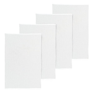 MUkitchen | Honeycomb Terry Towel | 100% Quality Cotton | Absorbent Towel for Cleaning Kitchen Surfaces | Washable & Reusable | Set of 4 | White