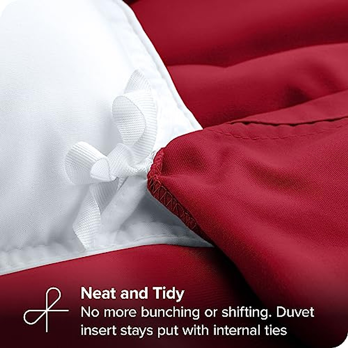 Bare Home Duvet Cover Queen Size - Premium 1800 Super Soft Duvet Covers Collection - Lightweight, Cooling Duvet Cover - Soft Textured Bedding Duvet Cover (Queen, Red)