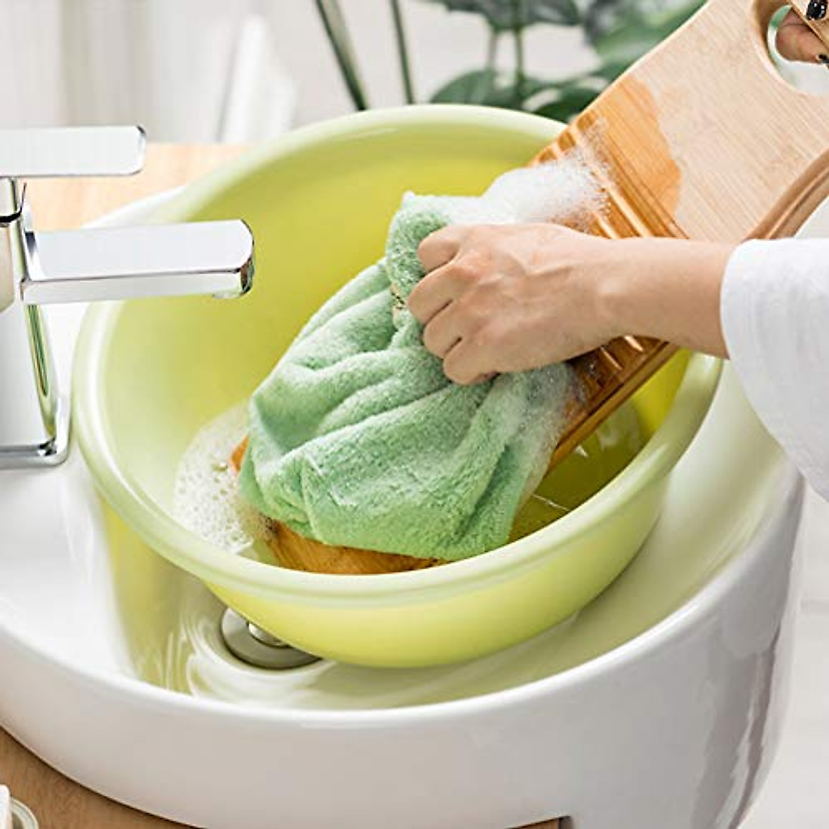 Hemoton Bamboo Wood Washing Clothes Washboard Laundry Washboard Hand Wash Board for Home Laundry Supplies L