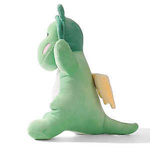 Darler Dinosaur Stuffed Animals for Kids 13.8 Inches Green Kawaii Dino Plushies for Toddler Cute Fluffy Plush Toy for Boys/Gilrs Squishy Soft Toy for Baby Gift for Birthday,Baby Shower