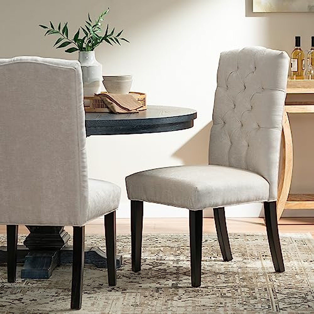 Christopher Knight Home CKH Crown Top Dining Chairs, 2-Pcs Set, Ivory