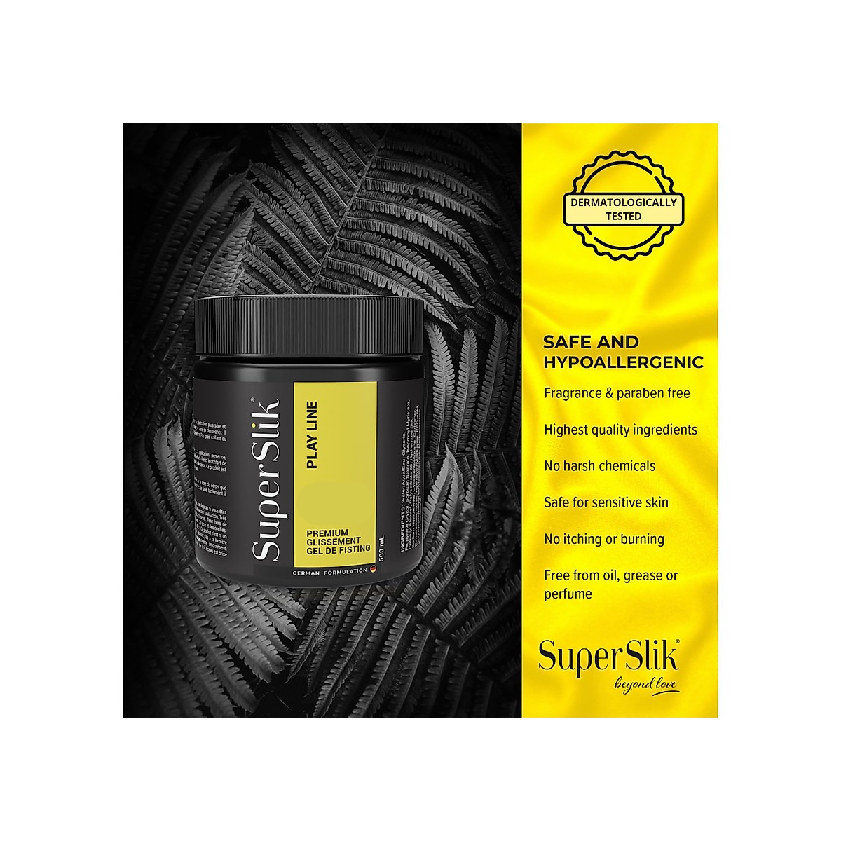 Super Slik Personal Lubricant for Fisting and Anal Sex - Thick and Long Lasting Back-Door Gel - Hybrid Silicone and Water Based Anal Lube for Men | Women | and Couples - 500-ml (17 oz)