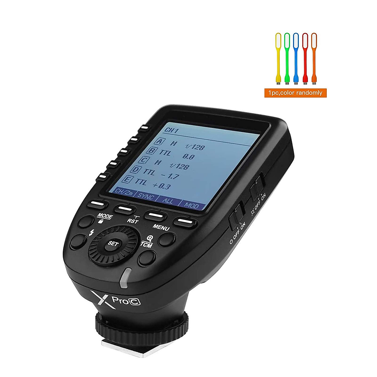 Godox Xpro-C E-TTL High Speed Sync 1/8000s 2.4G Wireless X System Flash Trigger Transmitter Compatible for Canon Cameras, 11 Customizable, 5 Group 4 Function Buttons Offer Convenient Manipulation