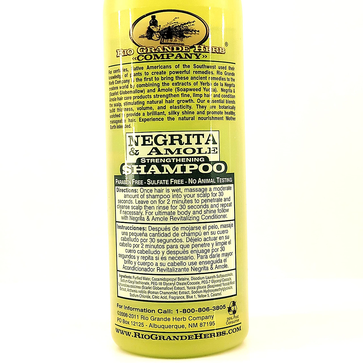 Rio Grande Herbs Negrita & Amole Shampoo 8 fl oz