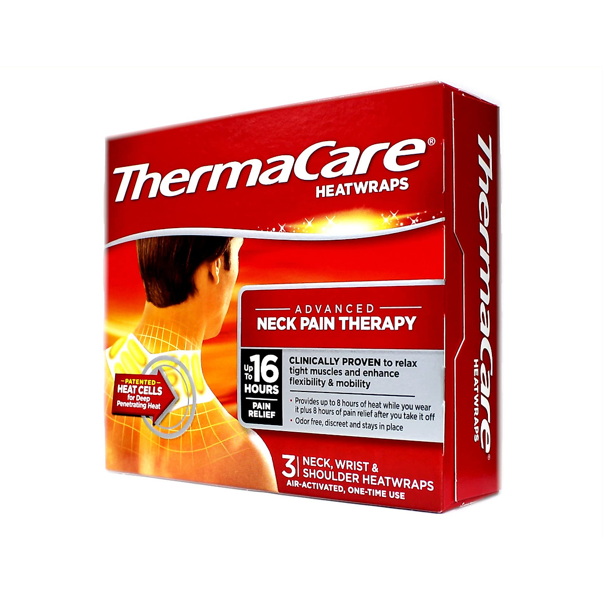 ThermaCare HeatWraps Neck, Wrist & Shoulder - 3 ct, Pack of 3