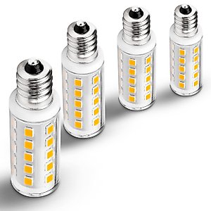 Dimmable E12 LED Bulb Himalayan Salt Lamp 4W, Equivalent 15W 40W, 400lm 2700K Warm White AC120V S6 C7 E12 Candelabra Base for Night Light Chandeliers Christmas Light Candle Lamp Dryer Bulbs, 4 Pack