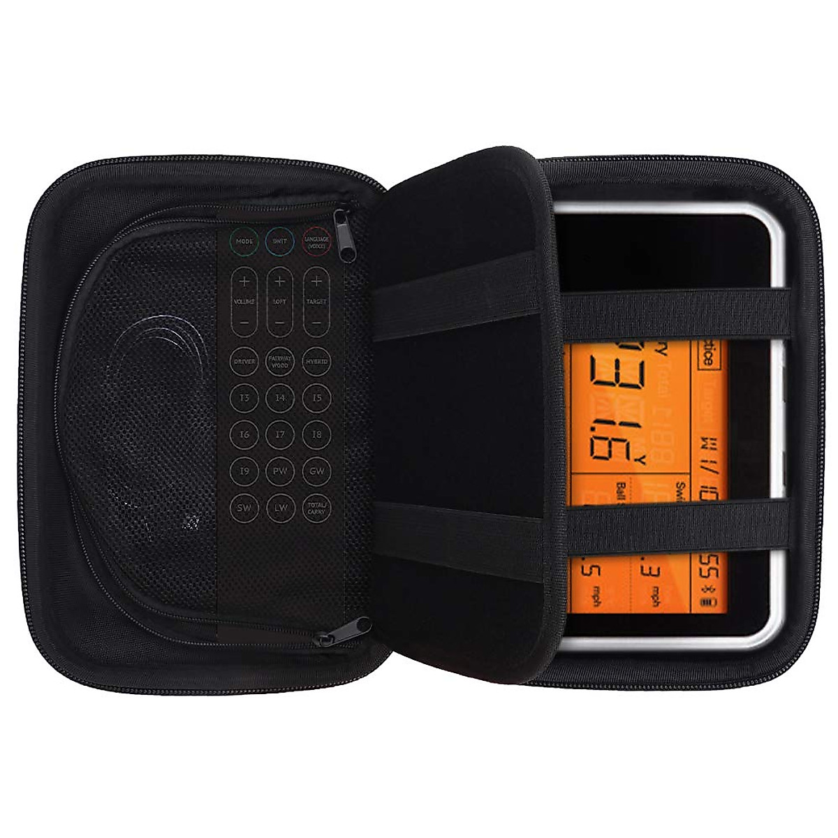 LZFAN Swing Caddie sc300i Golf Launch Monitor Case 7.9 x 5.7 x 2.1 in Travel Case Compatible for Remote, USB Cable & Accessories