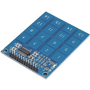 RedTagCanada TTP229 2.4V-5.5V 16 Channel Digital Capacitive Switch Touch Sensor Keypad Module IC for Arduino Board Electronic DIY Tool, Blue