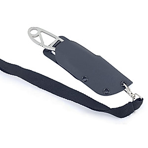 JEO-TEC Nº12 Bushcraft Outdoor Belt and Neck Knife, Overall Length: 6.57", Stainless Steel MV-58, Kydex Sheath, Handmade in Spain