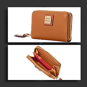 Dooney & Bourke Wallet, Pebble Grain Large Zip Around Credit Card Case Wallet - Brown