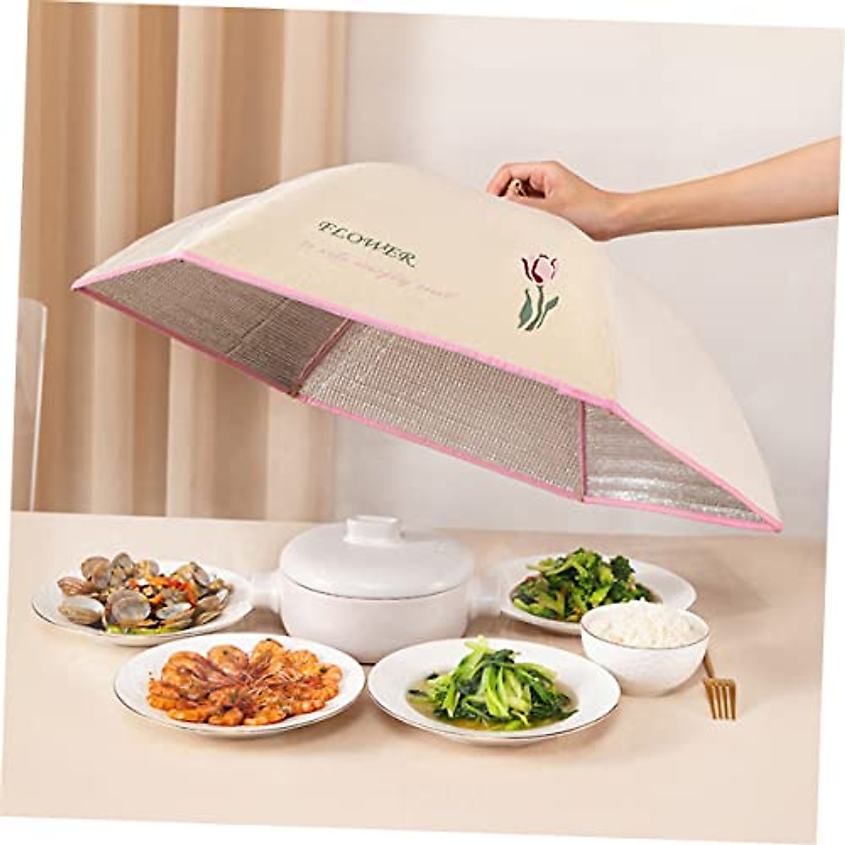 HEMOTON 4pcs Insulation Food Cover Outdoor Food Covers Portable Tent Dining Table Protector Picnic Food Cover Dessert Display Cover Food Warmer Cover Heat Preservation Food Covers for Home