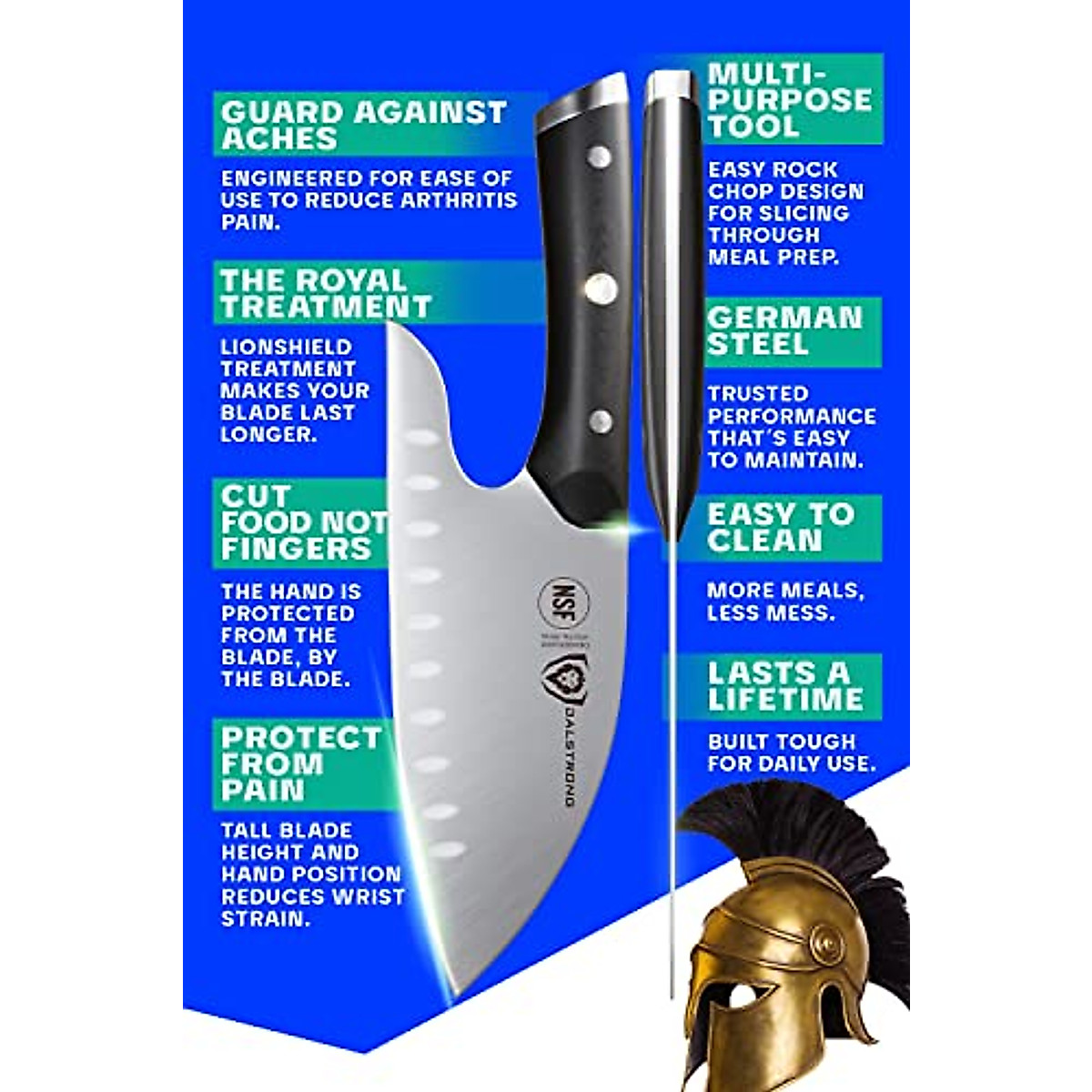 Dalstrong Guardian Chef Knife - 8 inch - Gladiator Series Elite - Ergonomic Design - Razor Sharp - Forged High Carbon German Steel - Full Tang - w/Sheath