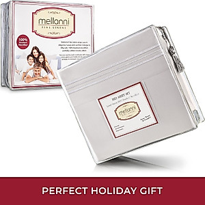 Mellanni Bed Sheet Set + Duvet Cover Set Bundle&Save - Hotel Luxury Bedding - Bundle Includes: 4pcs Bed Sheet Set and 5pcs Duvet Cover Set (King, White)