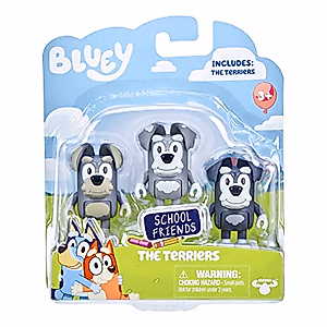 Bluey Figure School Friends Theme Pack: The Terriers, 2.5 inch Figures with Accessories
