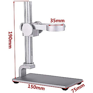 HAYEAR USB Endoscope Magnifier Digital Microscope Camera Solid Base Stand 35mm Ring Holder Support All Aluminum Alloy Down and Up Adjust Portable