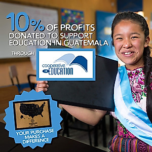 Art of Wanderlust Pushpin Bulletin Cork Board USA Wall Map and Pins | US Travel Tracker Map for Past and Future Bucket List Destinations | United States | 17 x 13 Inches | Black Frame