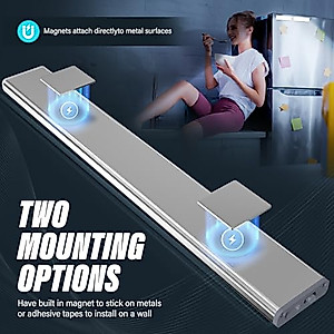 KIFACI Under Cabinet Lighting Indoor Rechargeable 12 Inch, 2 Pack Motion Sensor Under Cabinet Lighting Lights for Kitchen, Stair Wall Closet Light Indoor