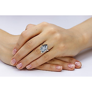 FashionJunkie4Life Anatomical Heart Ring - 925 Sterling Silver, Sizes 6-10, Lifelike Real Heart (9)