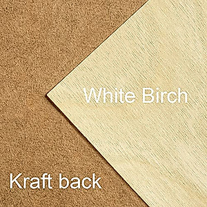White Birch Wood Veneer Paper from Cardstock Warehouse 8.5 x 11 inch - 12Pt Text - 10 Sheets