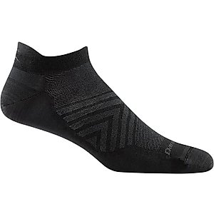 Darn Tough Men's Run No Show Tab Ultra-Lightweight Running Sock (Style 1033) - Black, Large