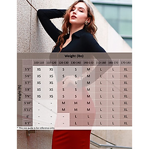 AmélieBoutik Women Collar V Neck Long Sleeve Polo Shirt (Ivory White Medium)