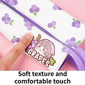 ISOLAY Large Capacity Pencil Case Durable Lightweight Pencil Box Portable Makeup Bag with Handle Gift for Women (Style F)