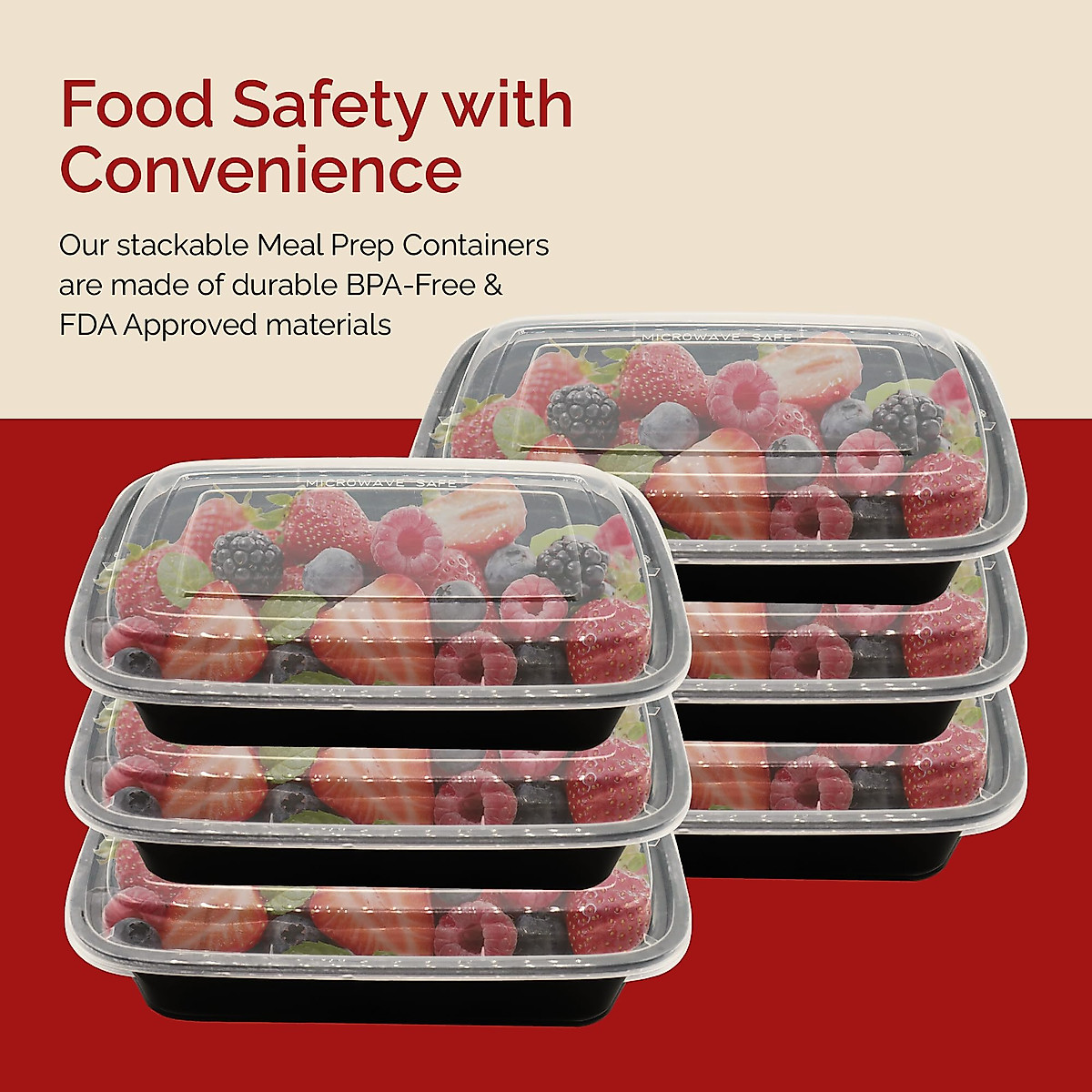 Reli. Meal Prep Containers 12 oz (27 Pack) 1 Compartment Meal Prep Containers Reusable | Plastic Take Out Food Box, Microwavable | Small Boxes with Lids for Takeout, Leftover