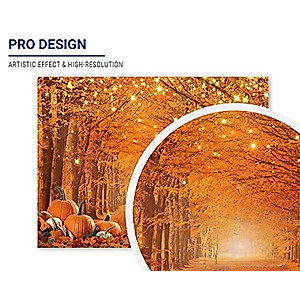 Allenjoy 8 x 6 FT Fall Photography Backdrop Thanksgiving Party Supplies Autumn Pumpkin Friendsgiving Background Decor Photo Booth Props