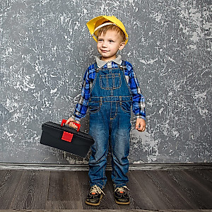 HYRENEE Kids Tool Set – 48 Piece Toddler Tool Set with Electronic Toy Drill& Tool Box,Pretend Play Toys for Kids,Construction Kits Toys for Kids Ages 3 4 5 Years Old, Toddler Boy Toys