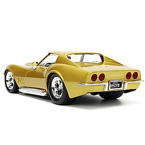 Jada Toys Big Time Muscle 1:24 1969 Chevy Corvette Stingray ZL-1 Die-cast Car Gold, Toys for Kids and Adults