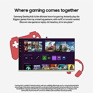 SAMSUNG 32" M80C UHD HDR Smart Computer Monitor Screen with Streaming TV, Slimfit Camera Included, Wireless Remote PC Access, Alexa Built-in (LS32CM80GUNXZA), Spring Green, 8" D x 28.1" W x 22.6" H